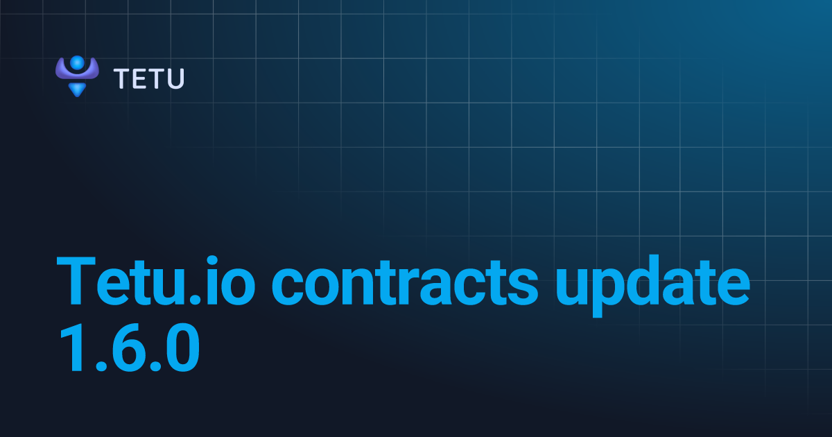 Tetu.io contracts update 1.6.0 | Tetu
