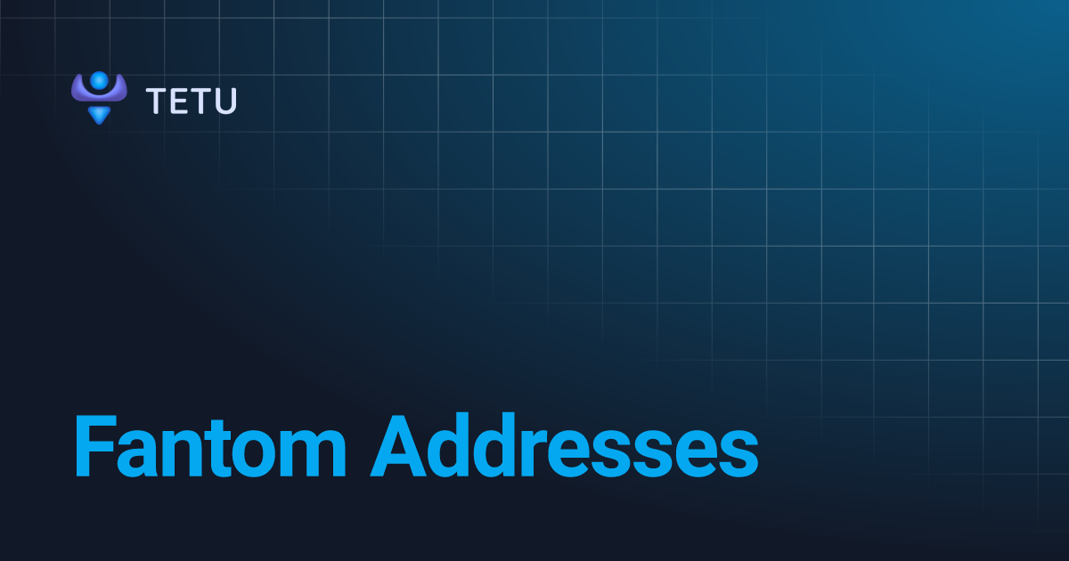 Fantom Addresses Tetu